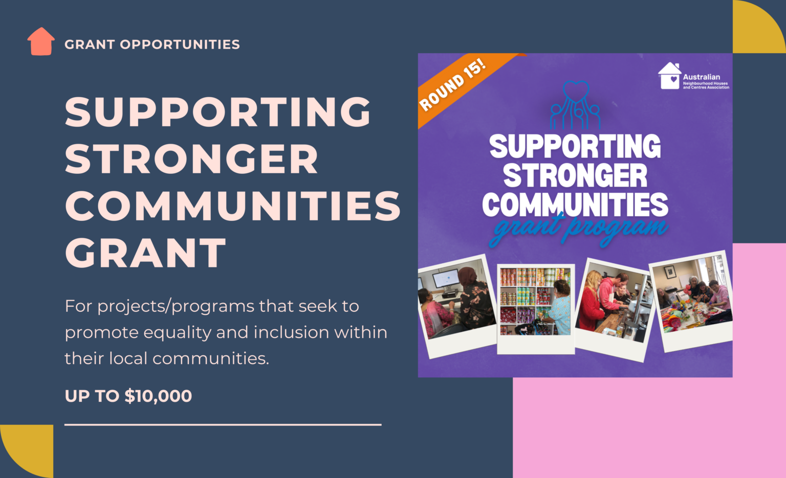 Supporting Stronger Communities Grant Program (Round 15) - CCSA Member ...